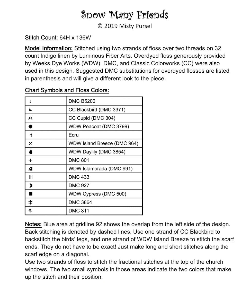 Snow Many Friends by Luminous Fiber Arts DIGITAL PDF Pattern