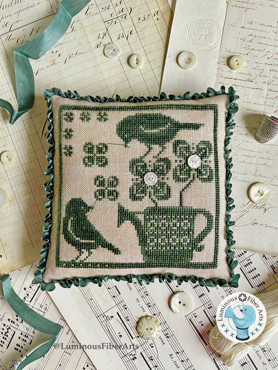 Gathering Clover by Luminous Fiber Arts Cross Stitch Pattern