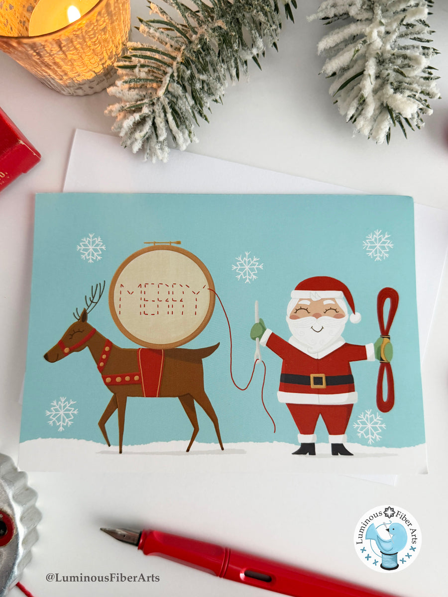 Merry Stitchmas Greeting Card (4x6) – Luminous Fiber Arts